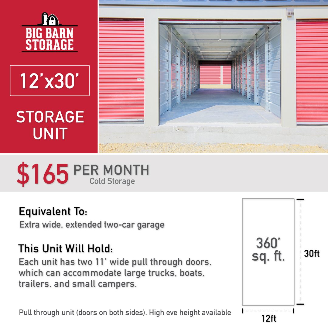 Unit Pricing | Big Barn Storage - Madison, WI